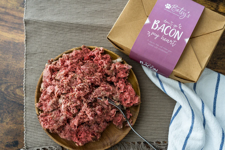 Betsy's ~ Don't Go Bacon my Heart - One Of The Family Raw Dog Food
