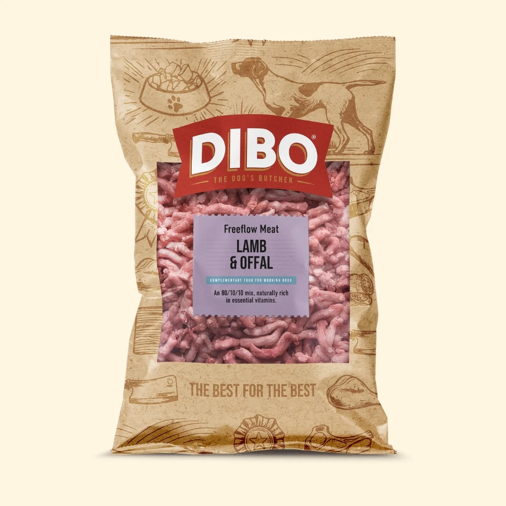 *NEW* DIBO ~ Lamb & Offal Freeflow 1kg - One Of The Family Raw Dog Food